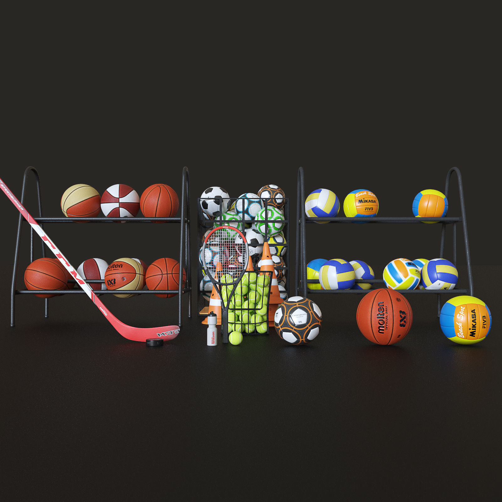 Sports equipment Hq 3D model | CGTrader