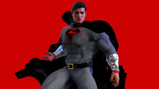 Superman Of Earth X - Overman 3D model rigged | CGTrader