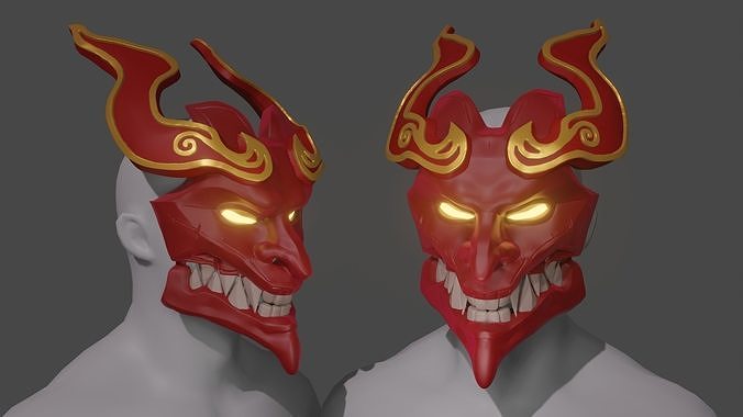 Shan Hai Scrolls Jhin cosplay mask free 3D model 3D printable | CGTrader