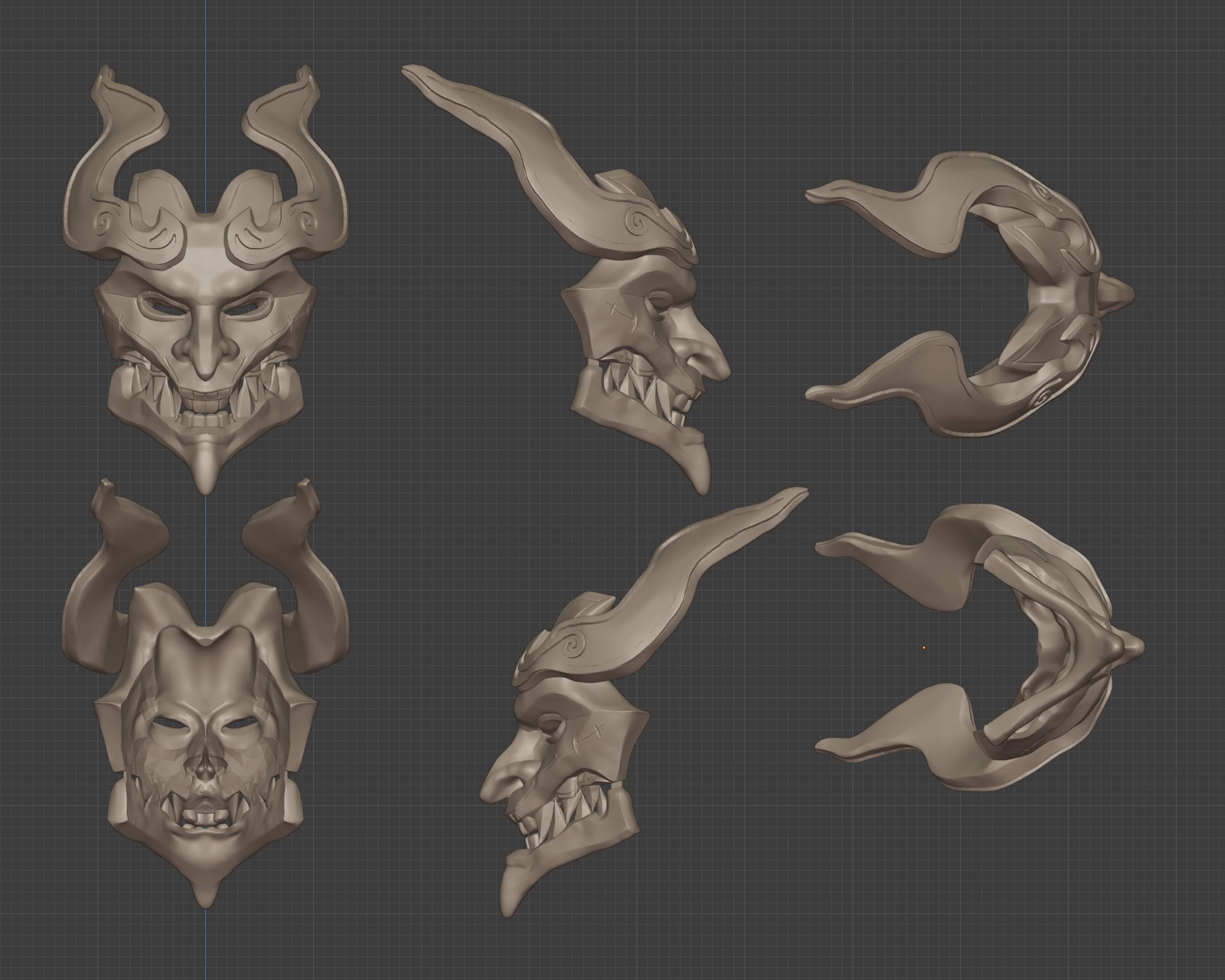 Shan Hai Scrolls Jhin cosplay mask free 3D model 3D printable | CGTrader