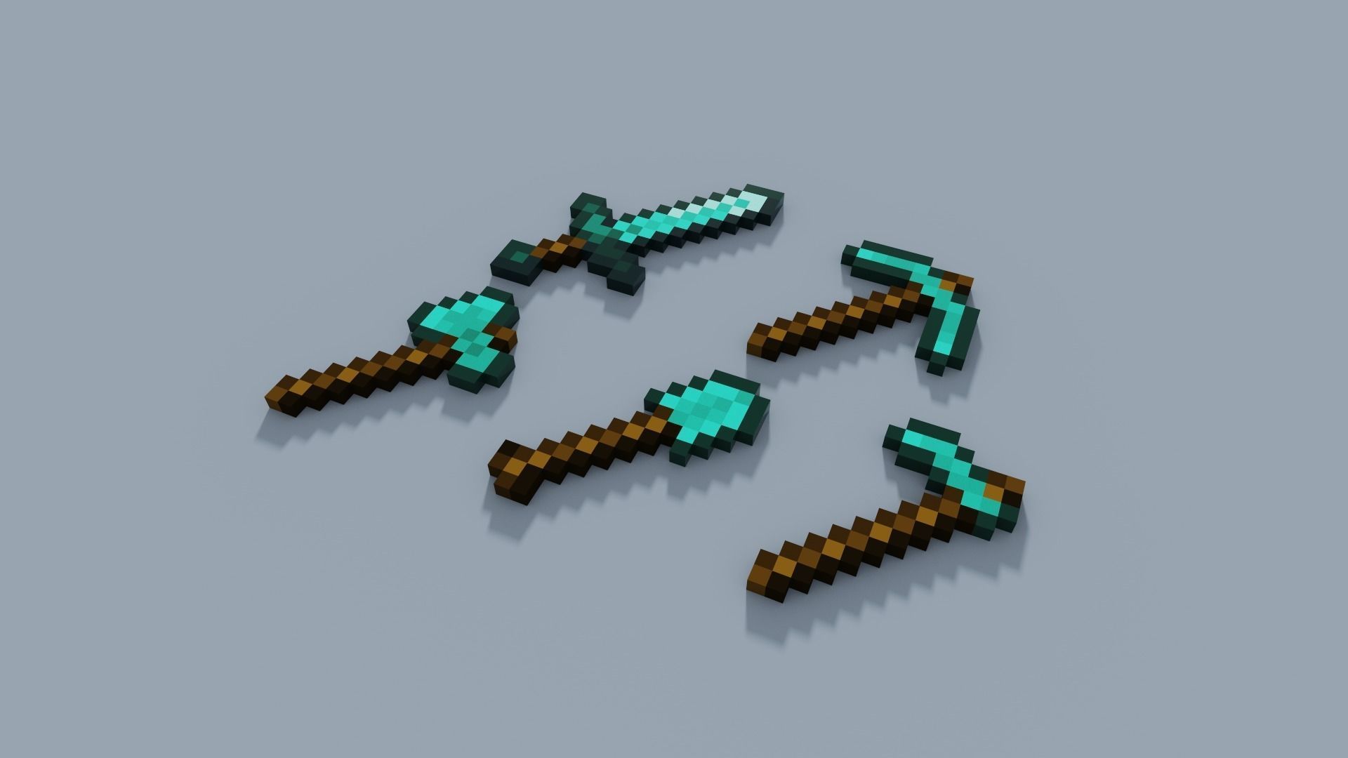 Minecraft Items Pack 3D asset low-poly | CGTrader