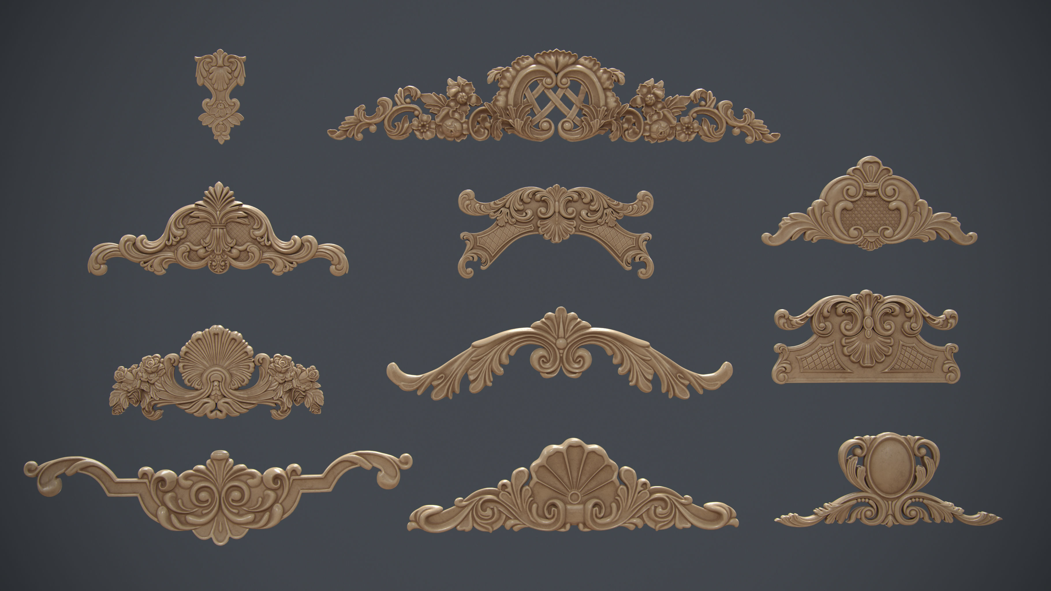 Patterns Bas-reliefs collection 3D model 3D printable | CGTrader