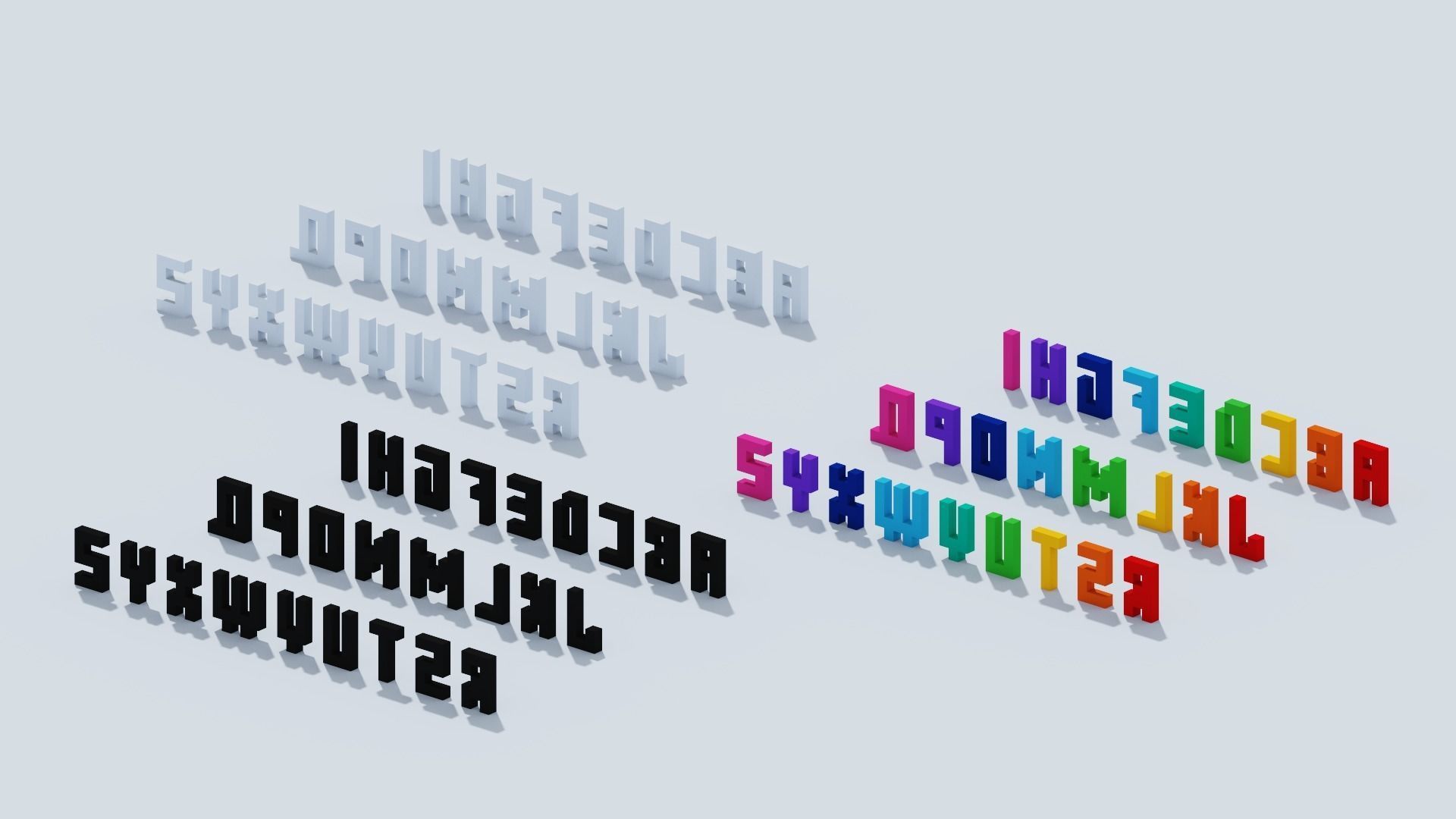 3D model Voxel Letters VR / AR / low-poly | CGTrader