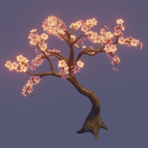 cherry tree 3D model animated rigged | CGTrader