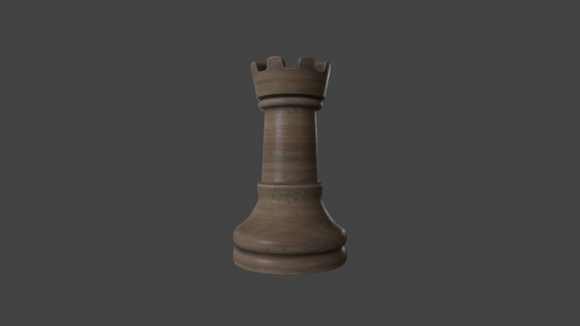 CHES-024 Wooden Rook 3D model | CGTrader
