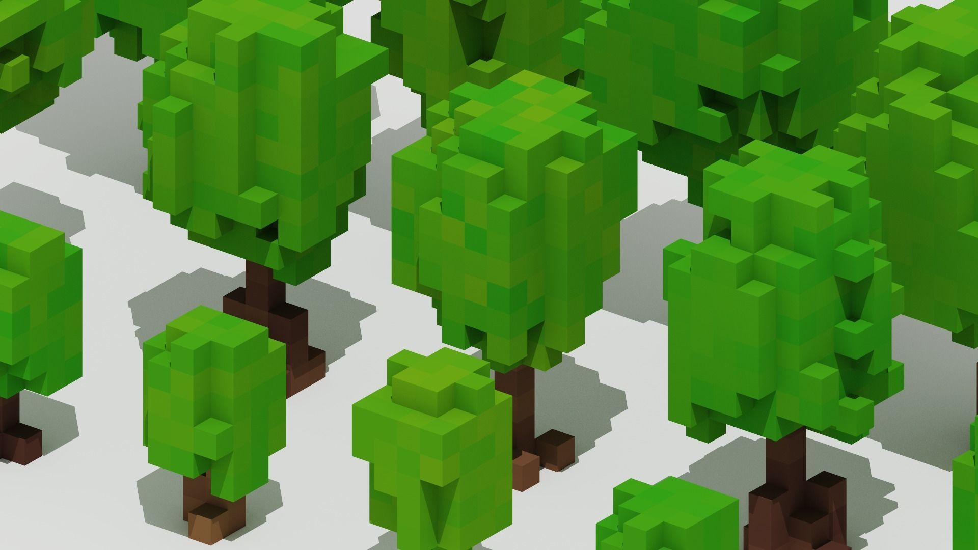 3D model Voxel Trees Pack VR / AR / low-poly | CGTrader