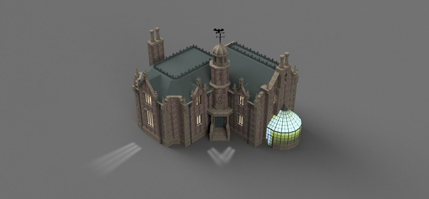 Haunted Mansion Magic Kingdom Replica 3D model 3D printable | CGTrader