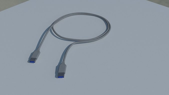 USB cable free 3D model | CGTrader