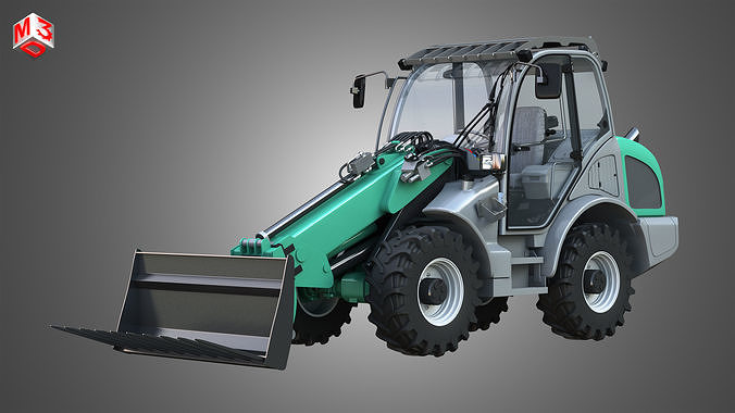 Loader KL80-8T with Manure Fork - Front Loader 3D model | CGTrader