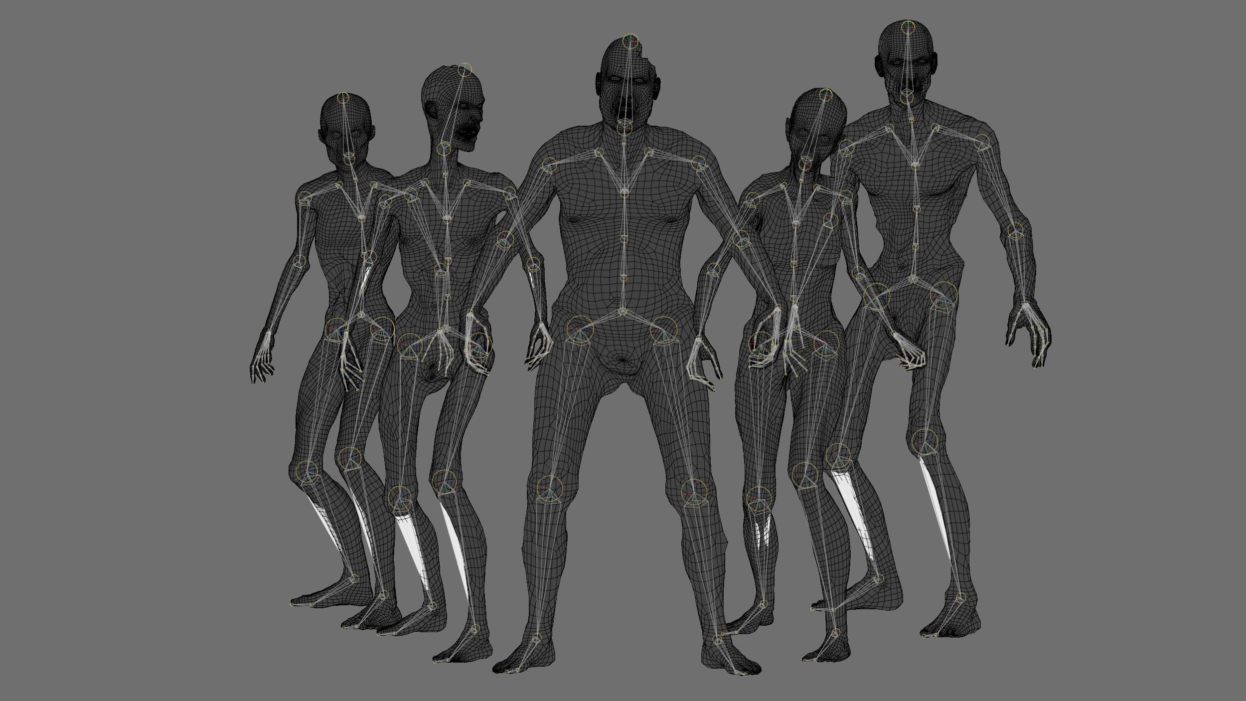 3D model Zombie Pack Rigged VR / AR / low-poly | CGTrader