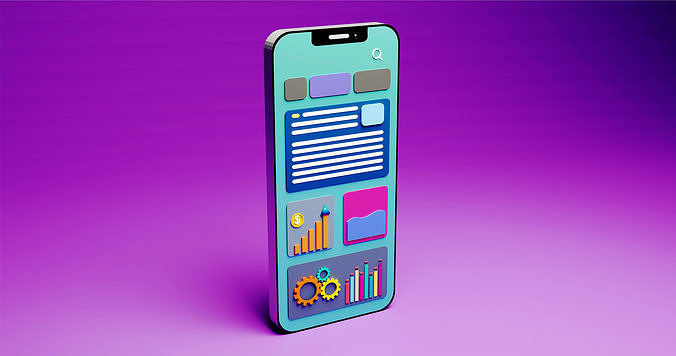 3D model 3D Model Design User Interface Mobile Apps VR / AR / low-poly ...