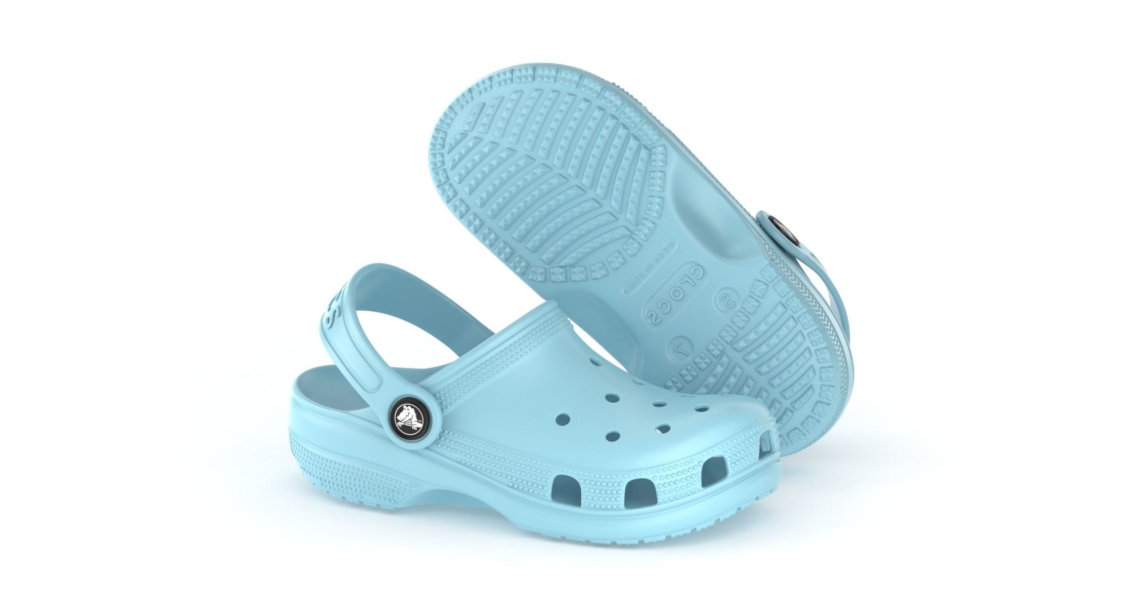 Crocs Classic Clog Ice Blue 3D model | CGTrader