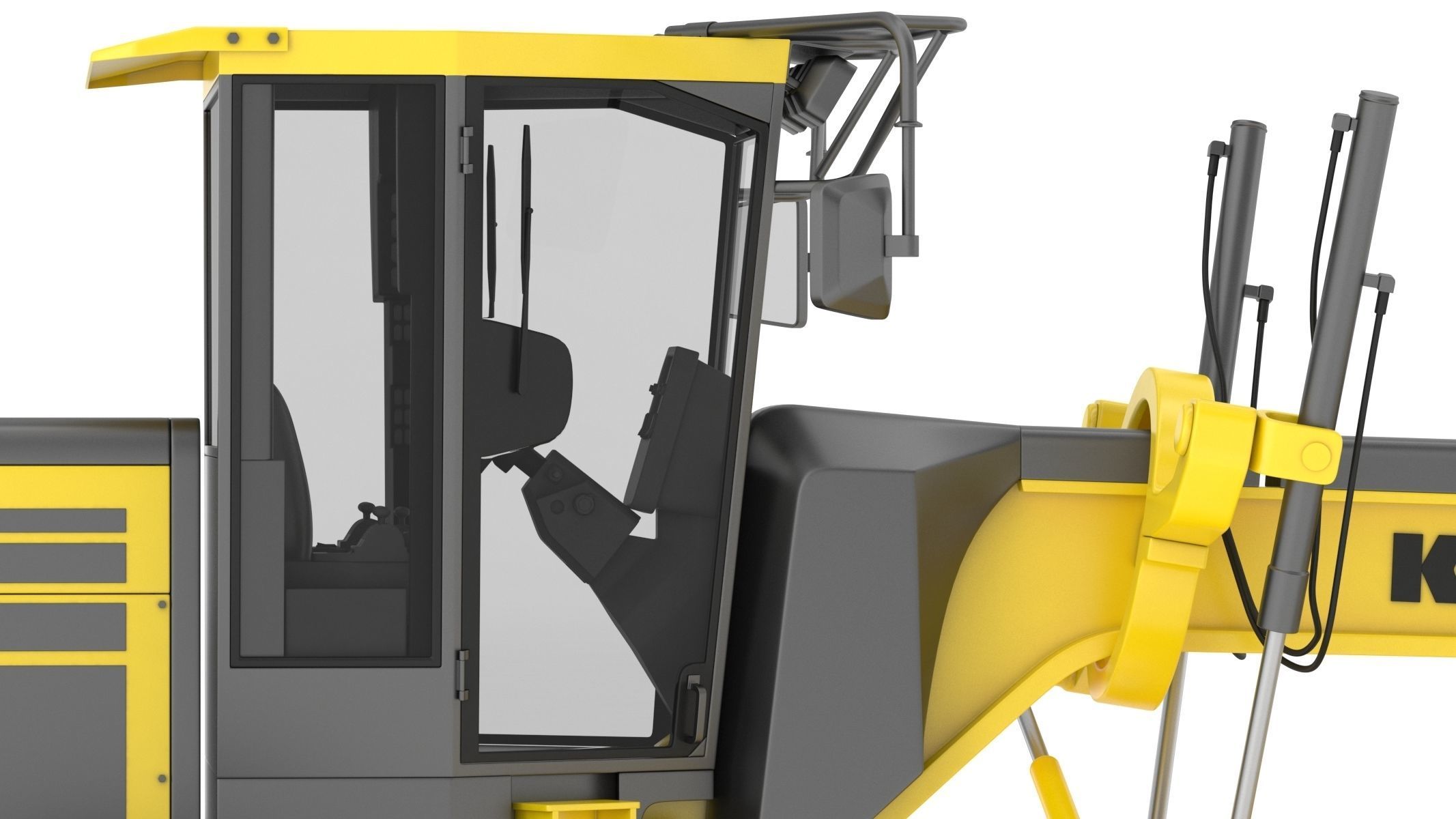 Komatsu GD655 Motor Grader 3D model | CGTrader