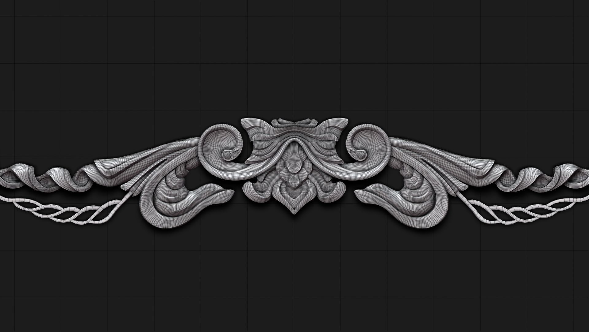 Ornamental underline 3D model 3D printable | CGTrader
