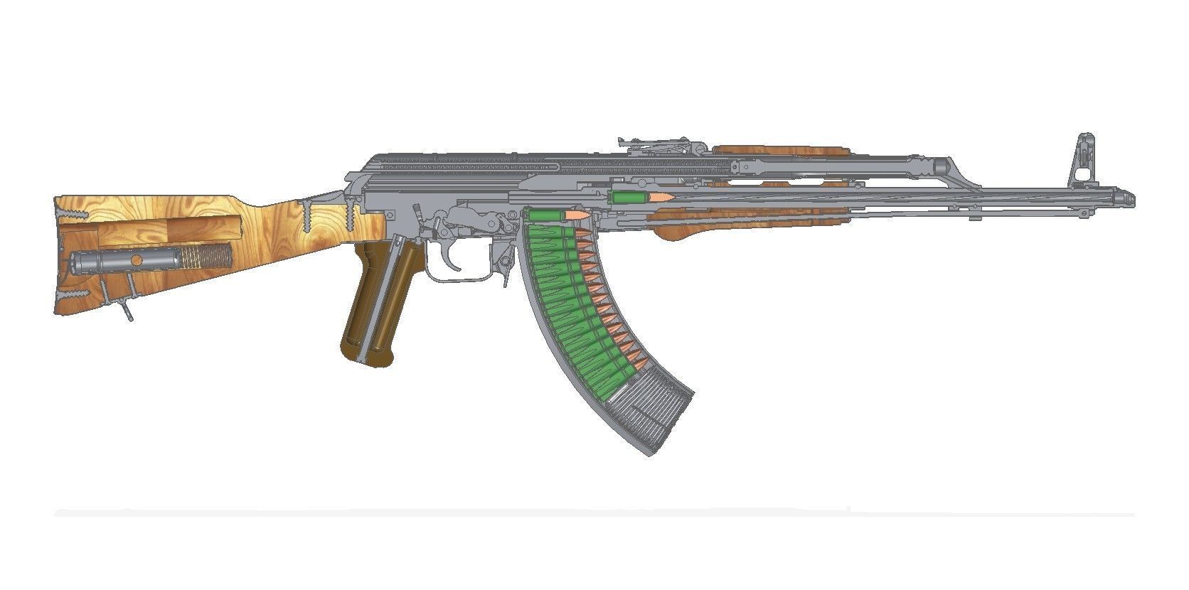 AKM 6P1 3D model | CGTrader