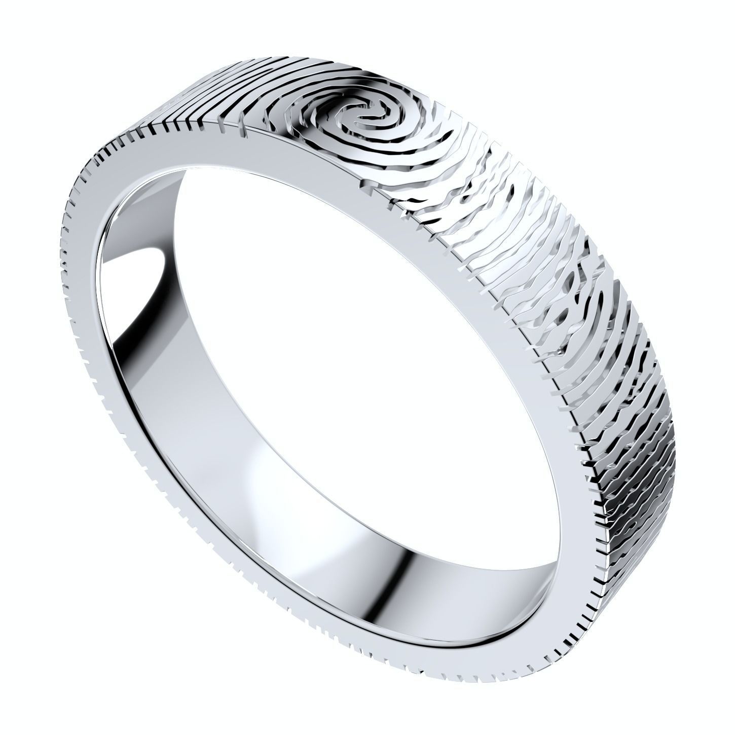 Wedding Set Rings Finger Print Styles CAD Design- CC125M 3D model 3D ...