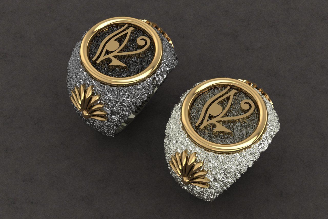 EYE OF HORUS RING FOR MAN 3D model 3D printable | CGTrader