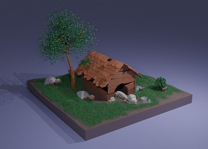 3D model Dog House VR / AR / low-poly | CGTrader
