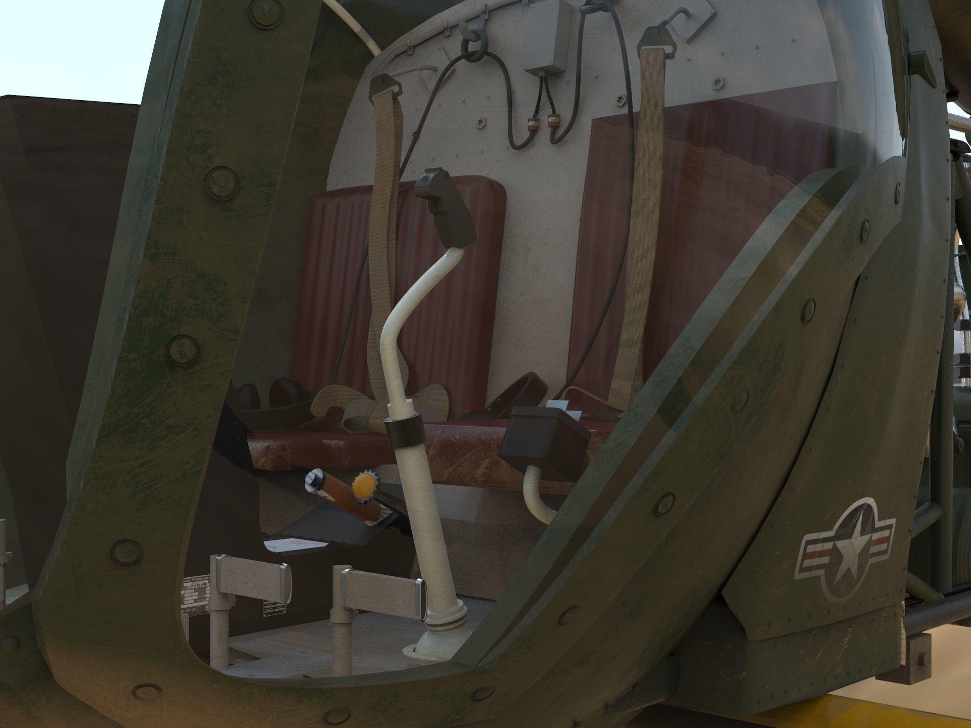 The Bubble Helicopter - Bell 47G - Detailed Model 3D model | CGTrader