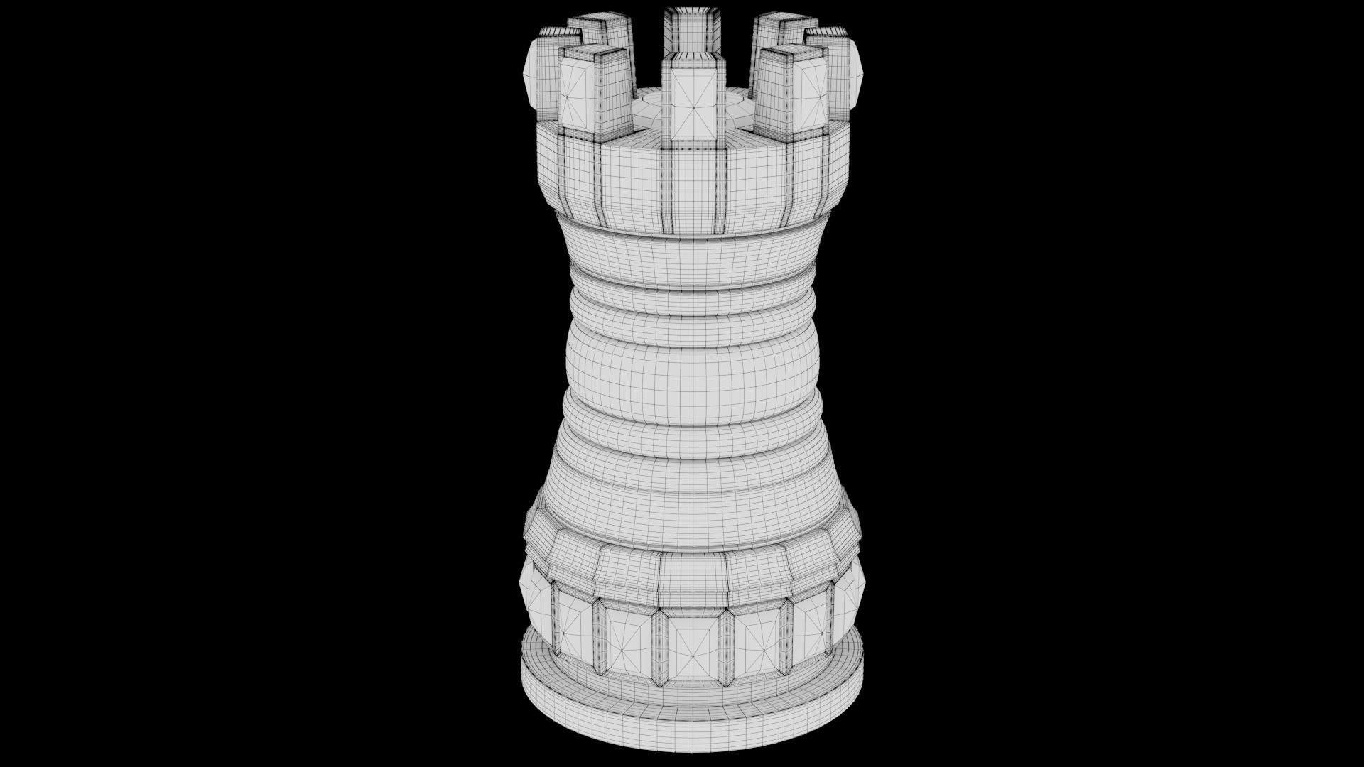 Royal Chess Rook 3D model | CGTrader