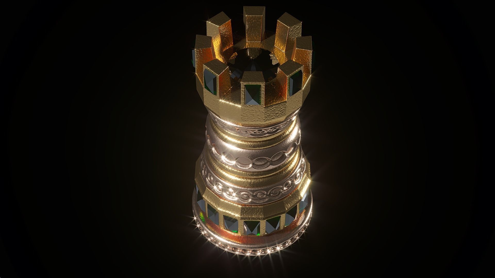 Royal Chess Rook 3D model | CGTrader