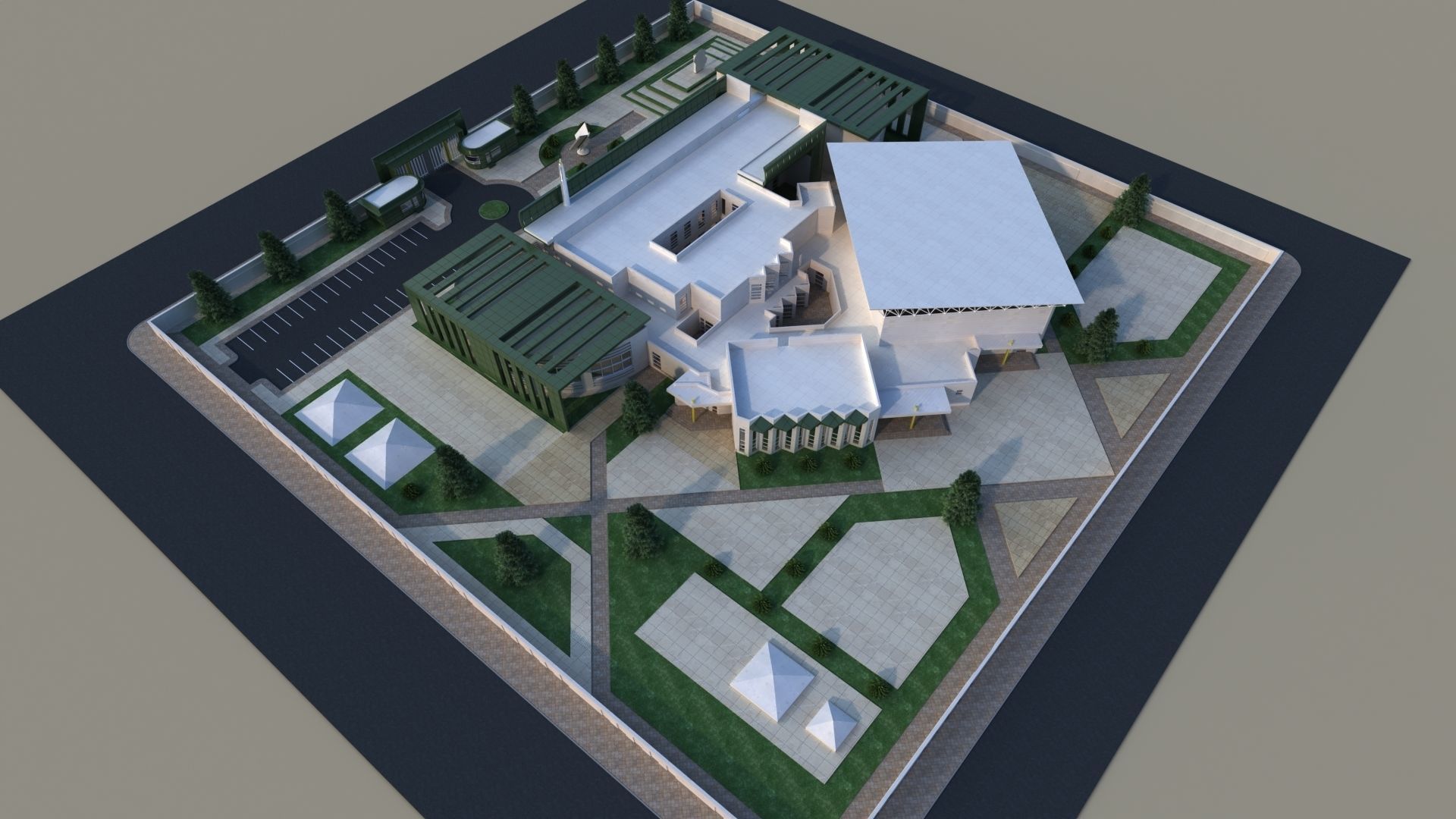 cultural center exterior 3D model | CGTrader