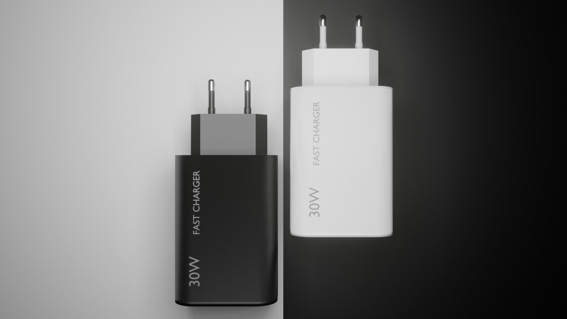 Type C and USB Fast Charger free 3D model | CGTrader