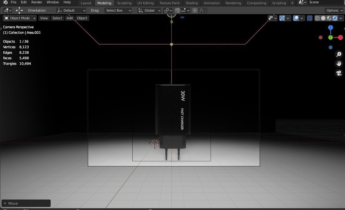 Type C and USB Fast Charger free 3D model | CGTrader