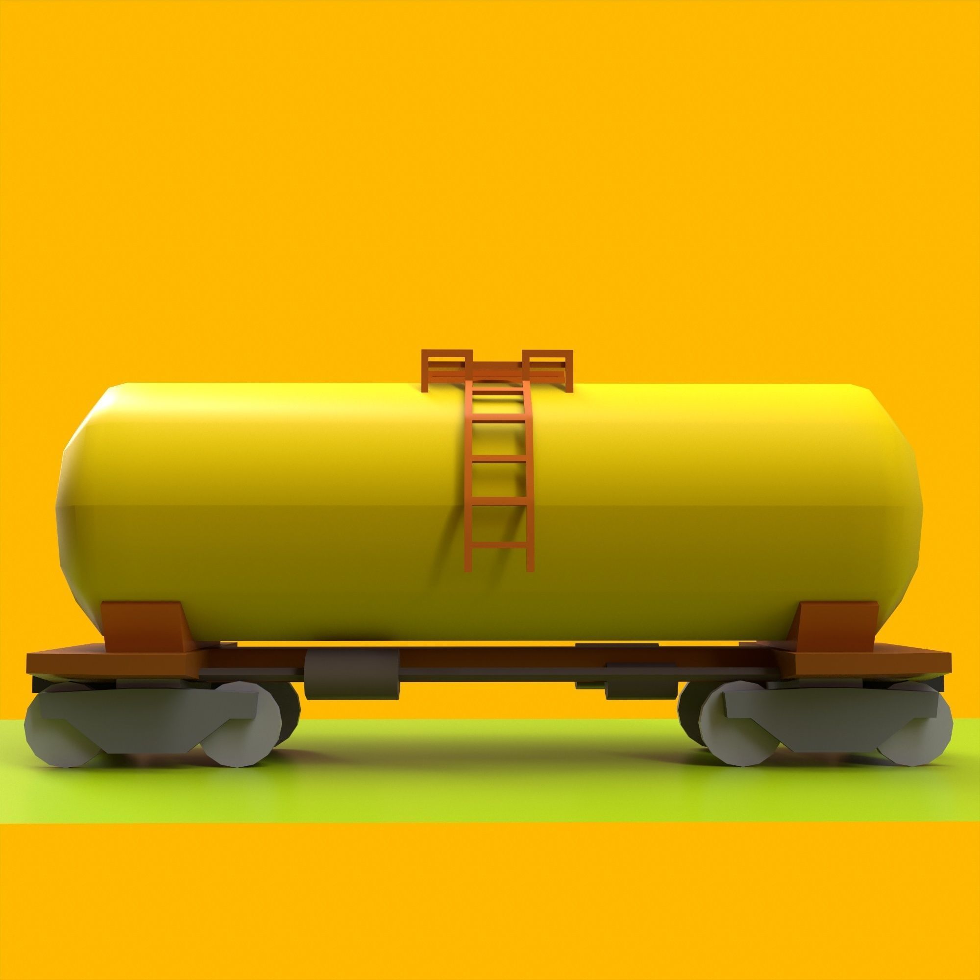 3D model low poly railway train VR / AR / low-poly | CGTrader