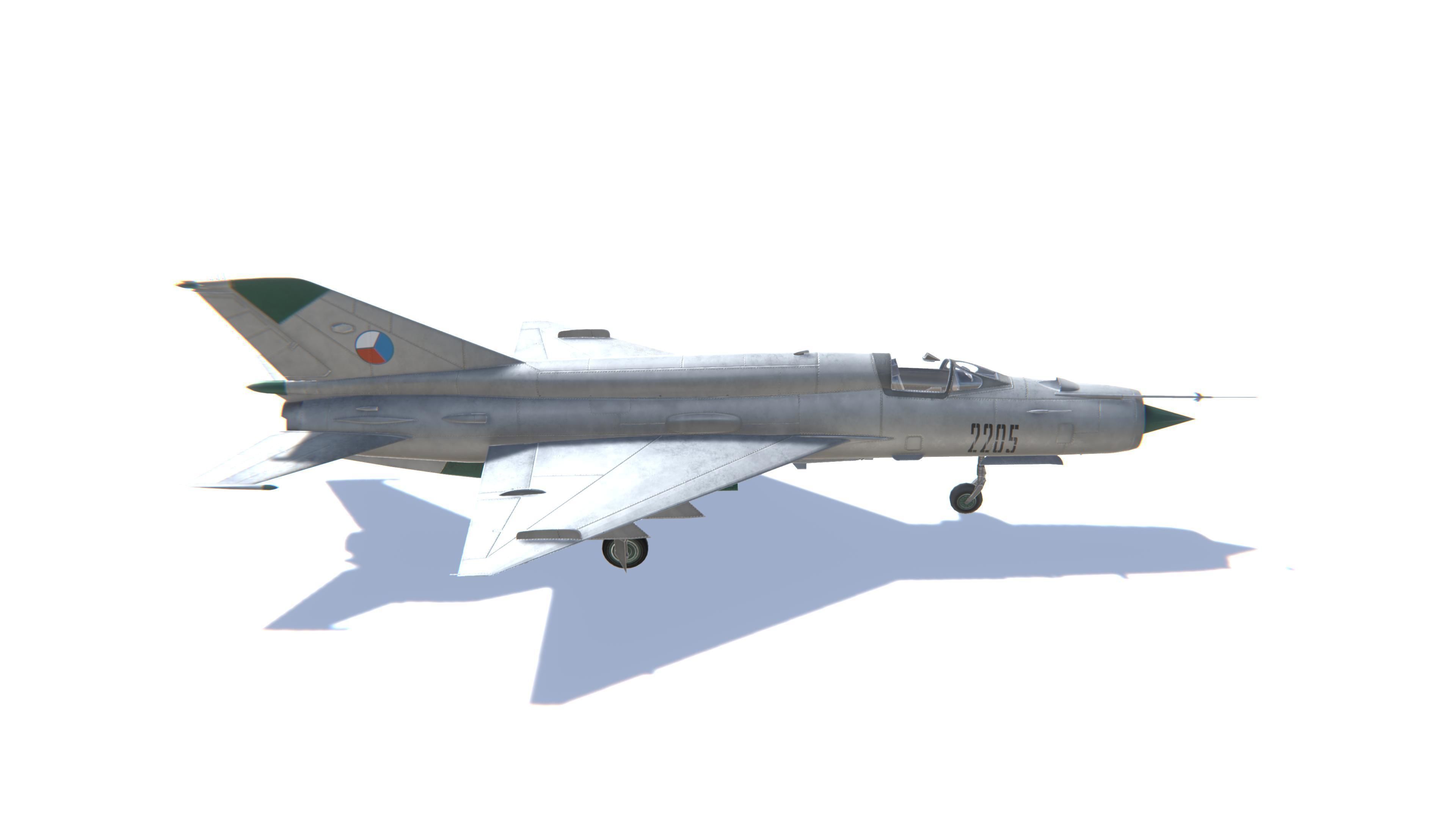3D model MIG-21 Fishbed Jet Fighter Aircraft VR / AR / low-poly | CGTrader