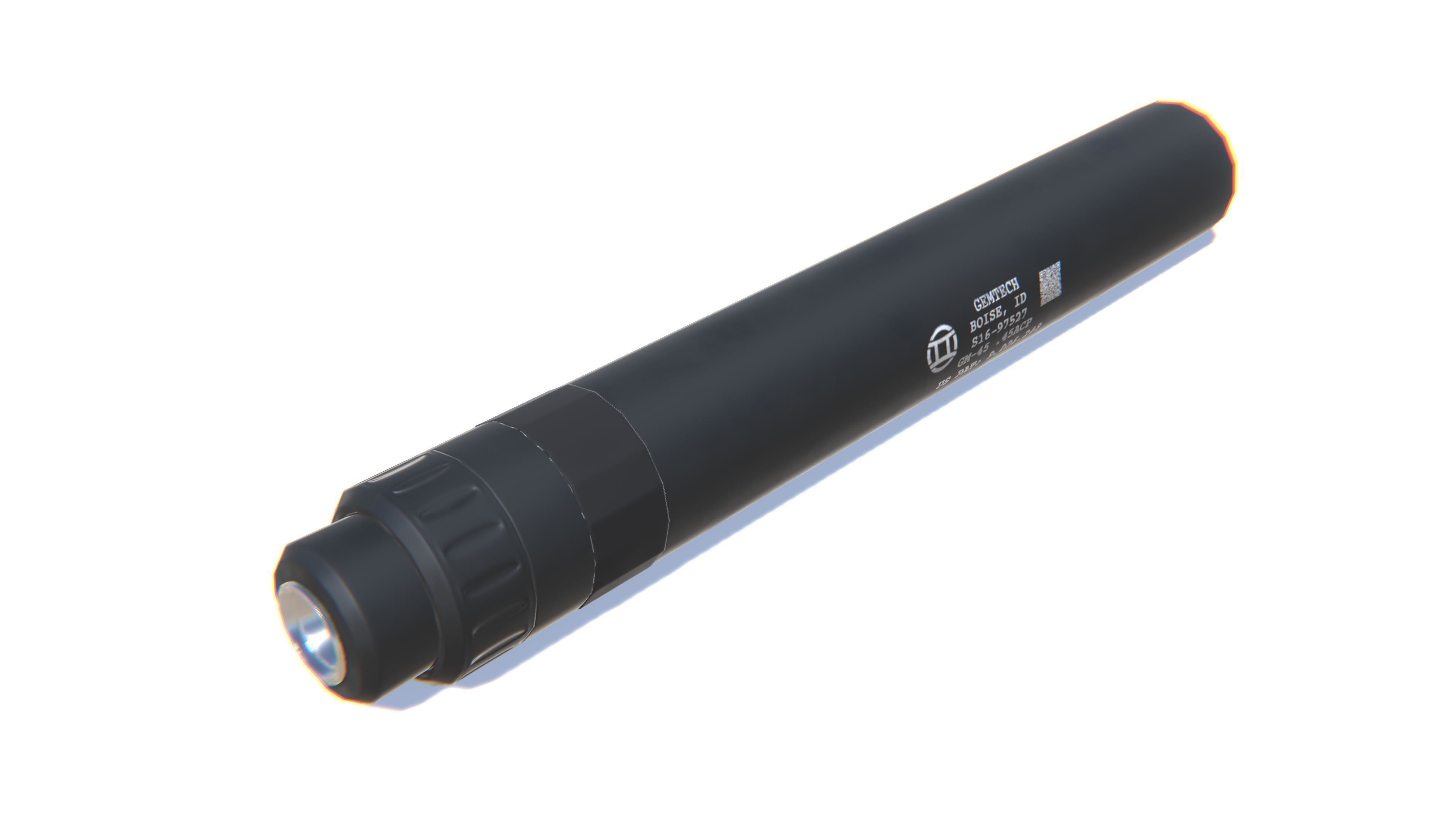 3D model Tactical Silencer 45 ACP 9MM VR / AR / low-poly | CGTrader