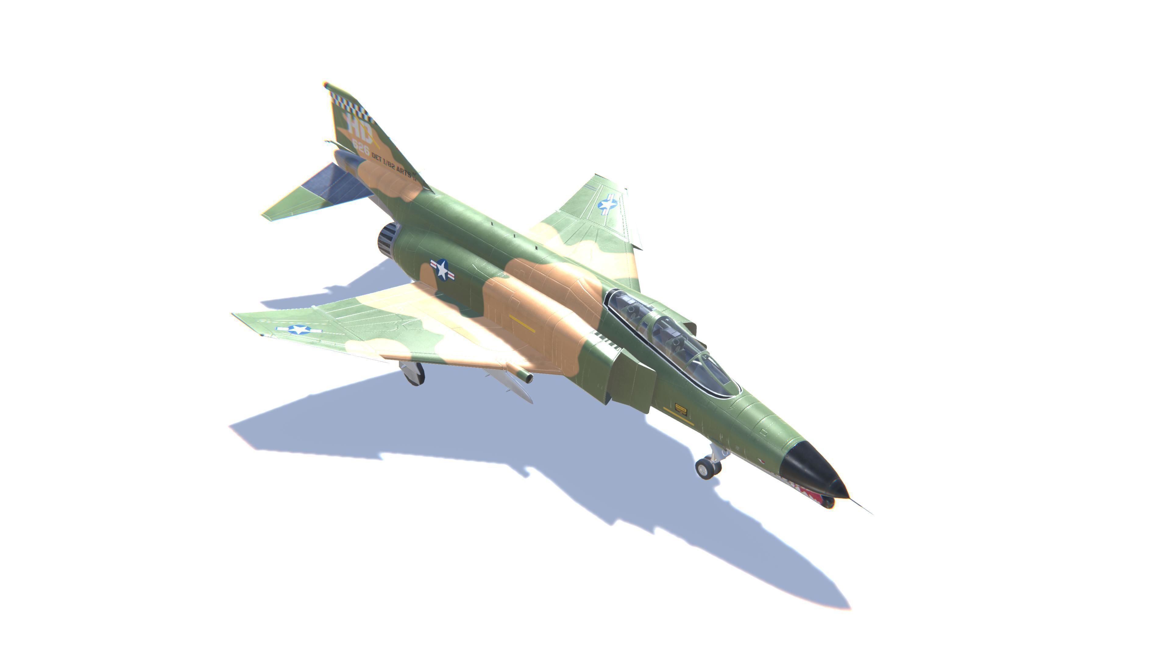 3D model F-4 Phantom II Jet Fighter Aircraft VR / AR / low-poly | CGTrader