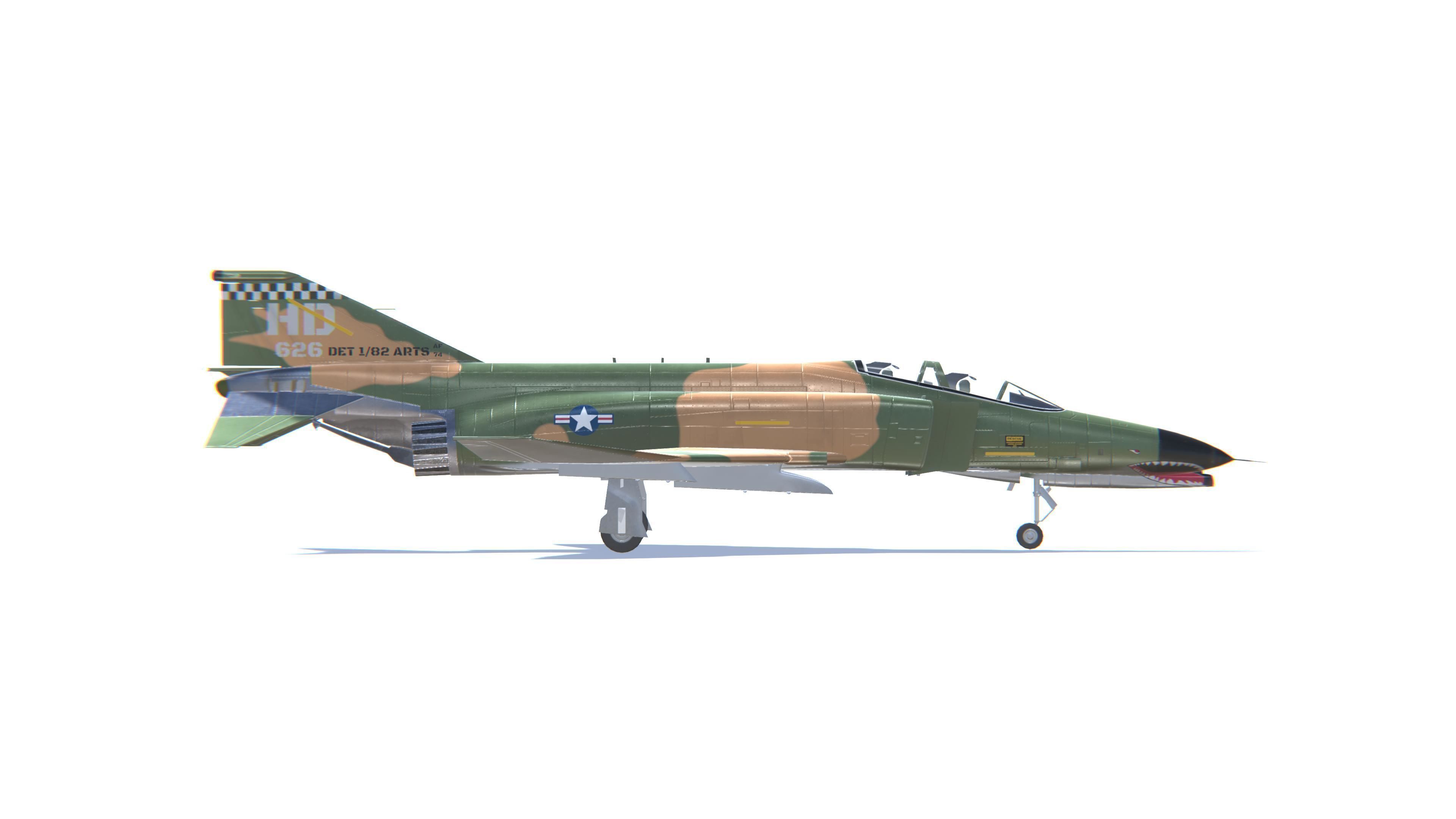 3D model F-4 Phantom II Jet Fighter Aircraft VR / AR / low-poly | CGTrader