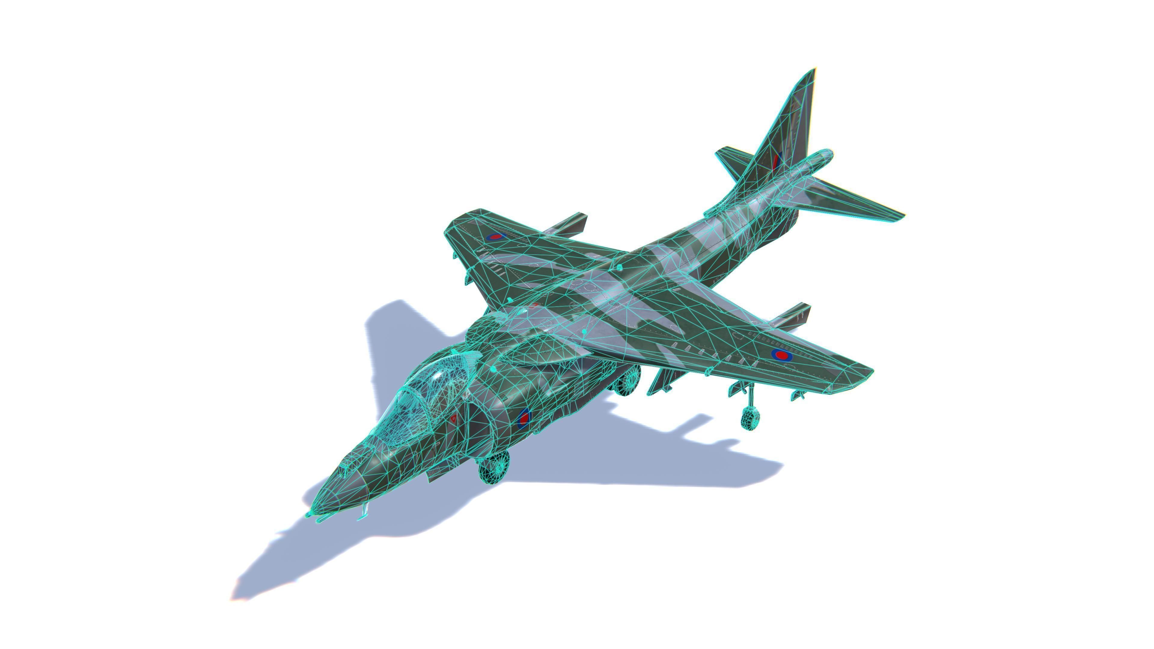 3D model Harrier II Jet Fighter Aircraft VR / AR / low-poly | CGTrader