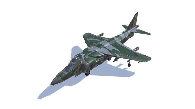 3D model Harrier II Jet Fighter Aircraft VR / AR / low-poly | CGTrader