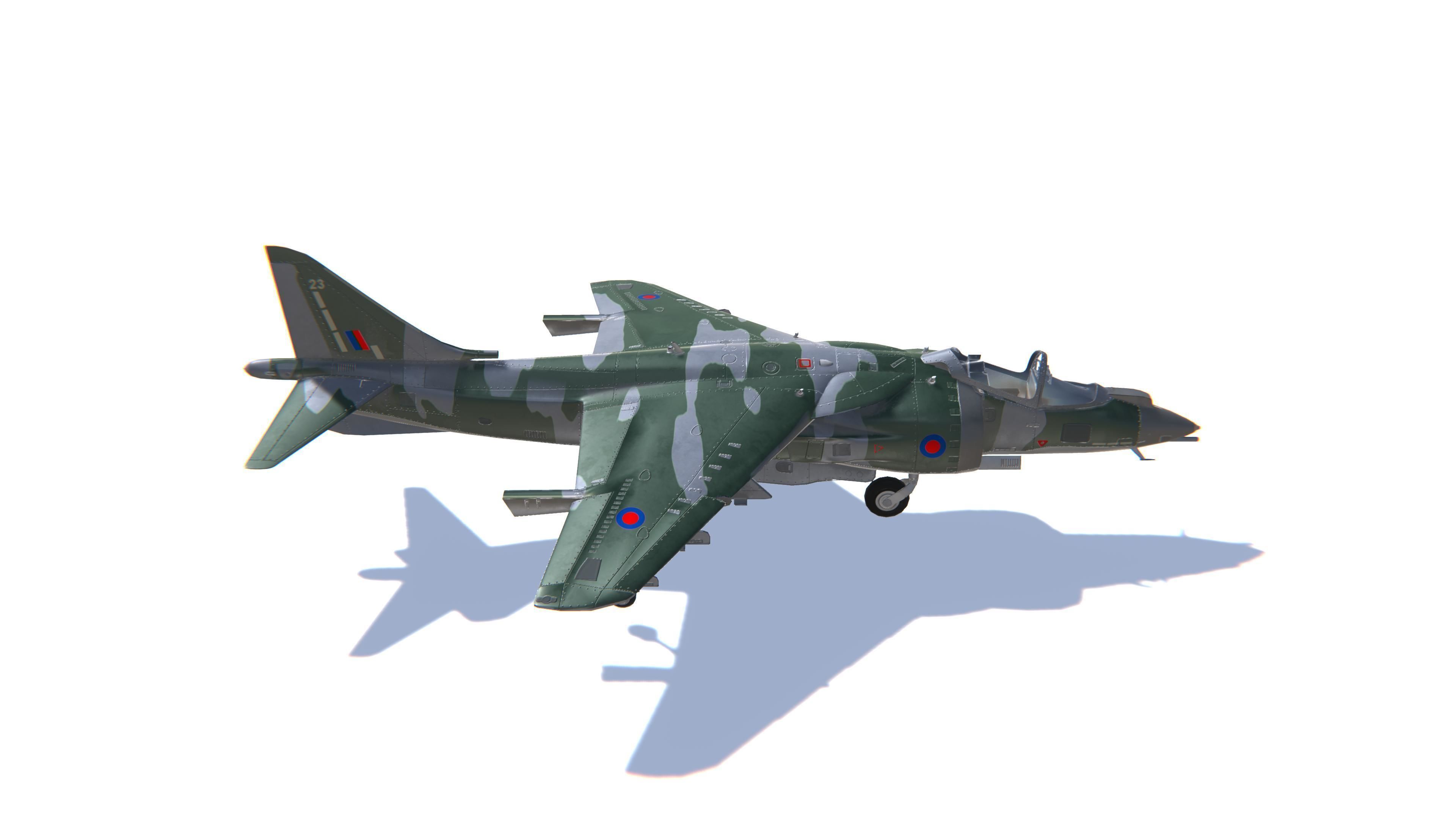 3D model Harrier II Jet Fighter Aircraft VR / AR / low-poly | CGTrader
