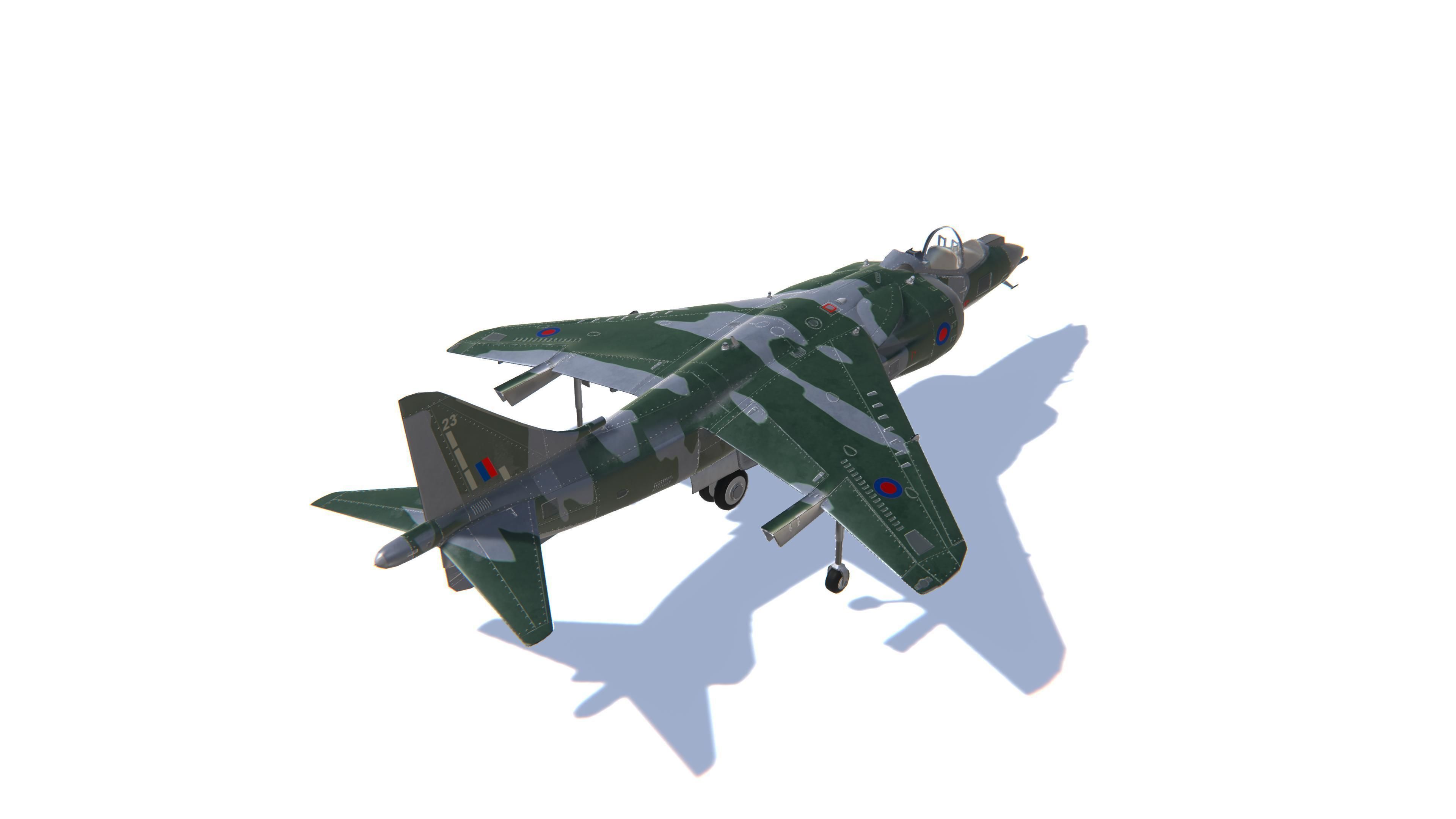 3D model Harrier II Jet Fighter Aircraft VR / AR / low-poly | CGTrader