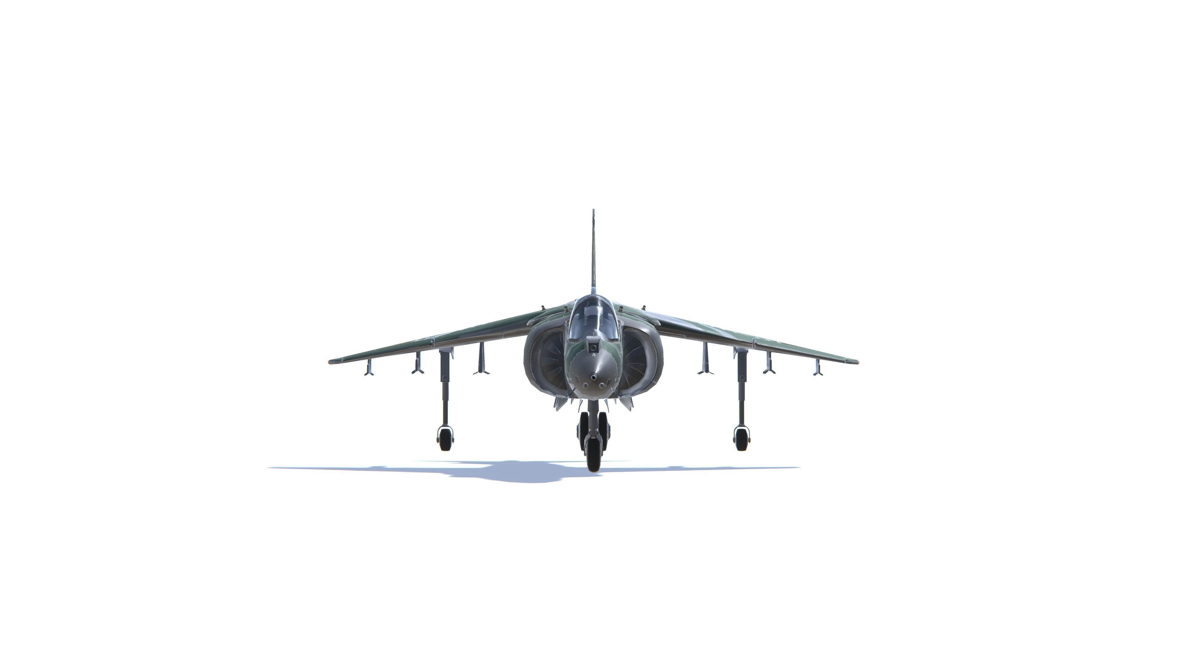 3D model Harrier II Jet Fighter Aircraft VR / AR / low-poly | CGTrader
