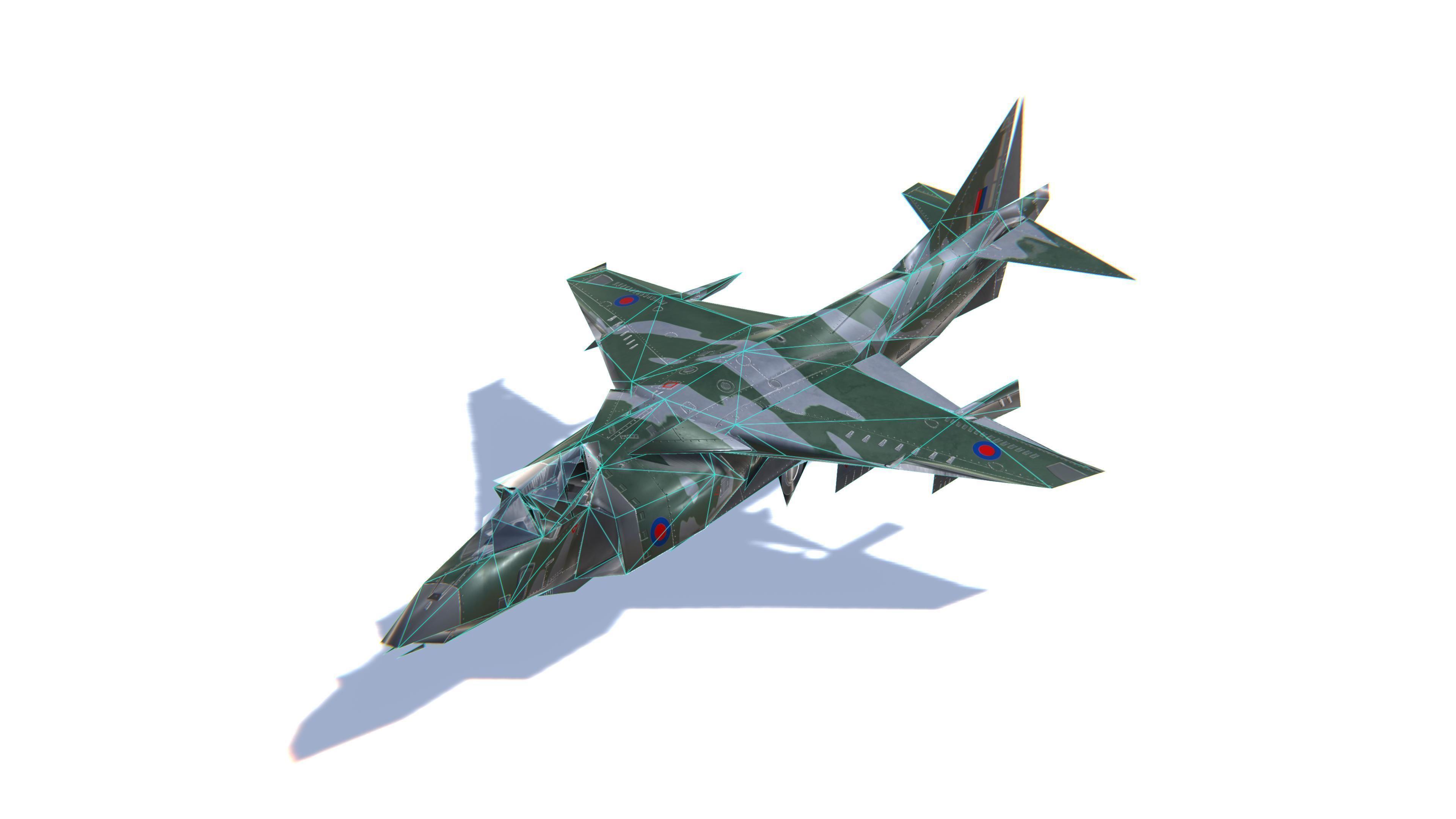 3D model Harrier II Jet Fighter Aircraft VR / AR / low-poly | CGTrader