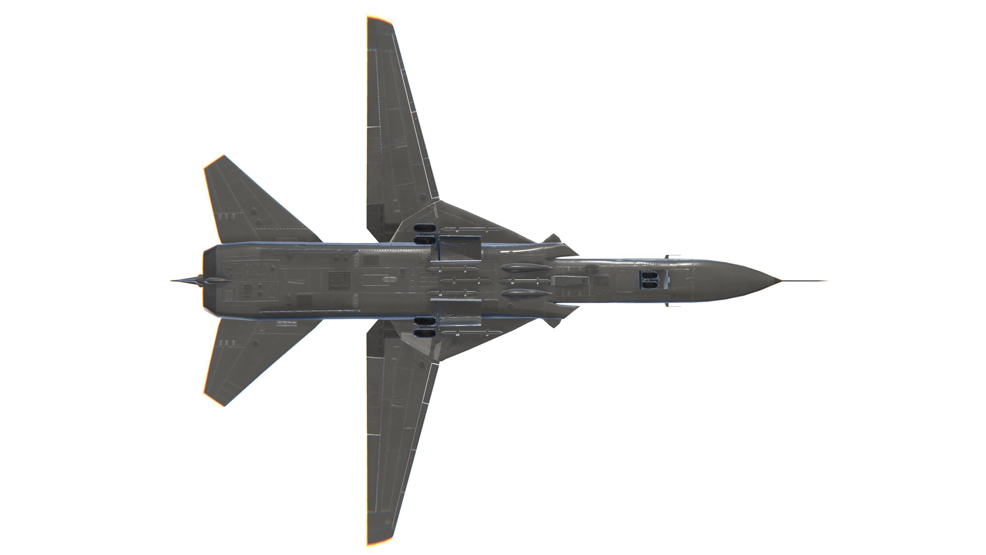 3D model SU-24 Fencer Jet Fighter Aircraft VR / AR / low-poly | CGTrader