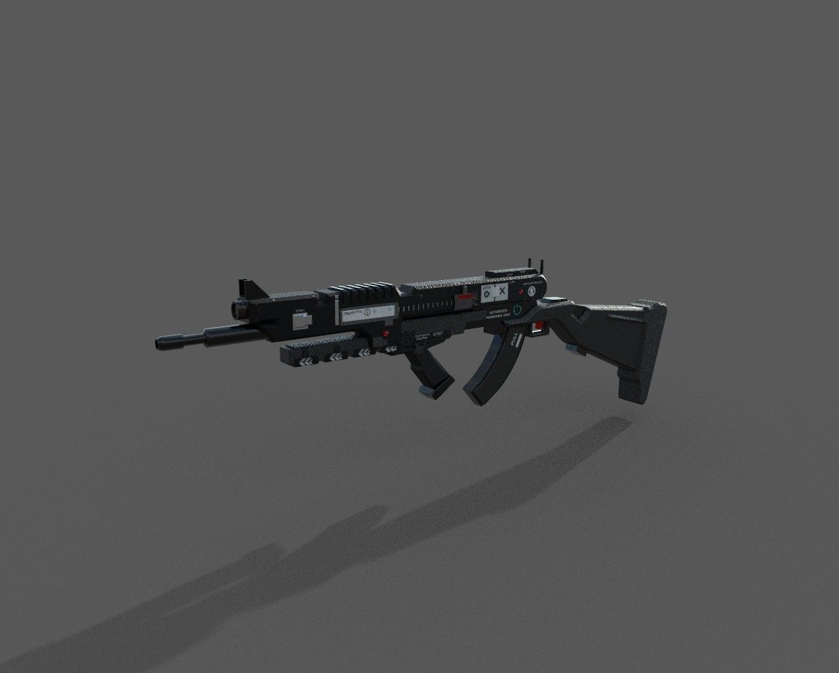 Assault Rifle 1 3D model | CGTrader