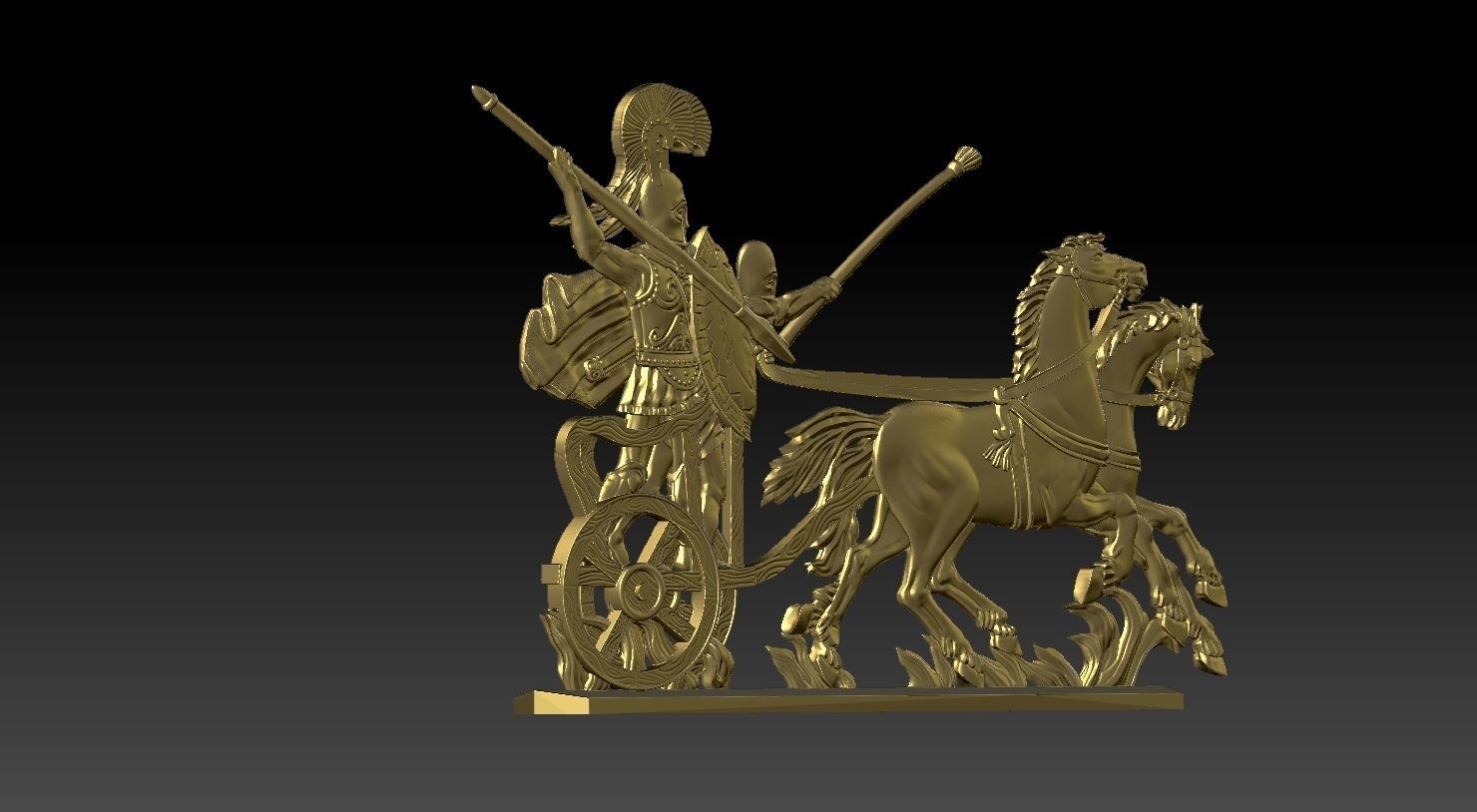 greek chariot 3D model 3D printable | CGTrader
