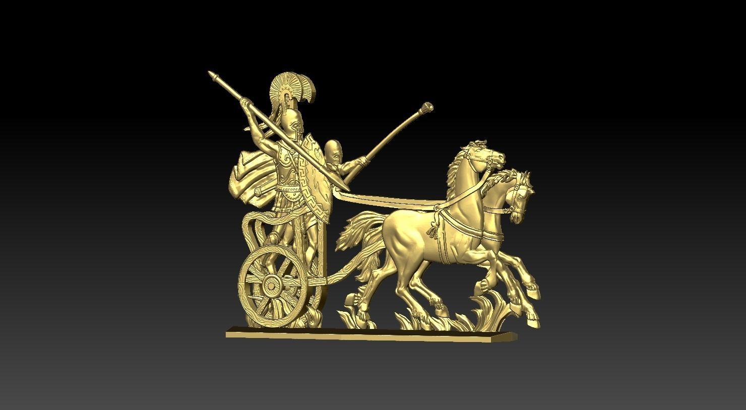 greek chariot 3D model 3D printable | CGTrader