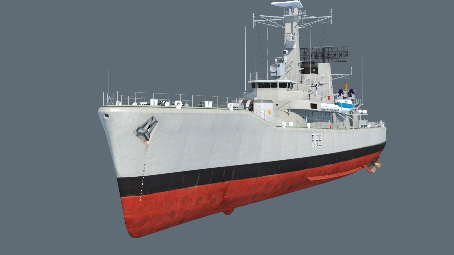 Leander class frigate 3D model | CGTrader