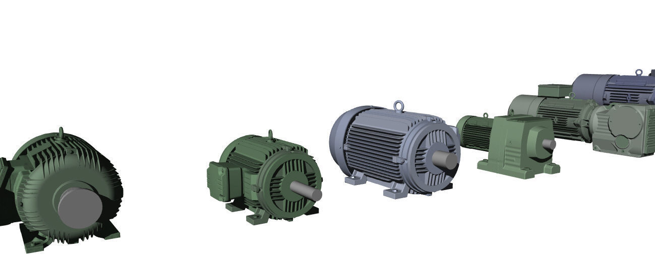 weg siemens electric motors 3D model | CGTrader