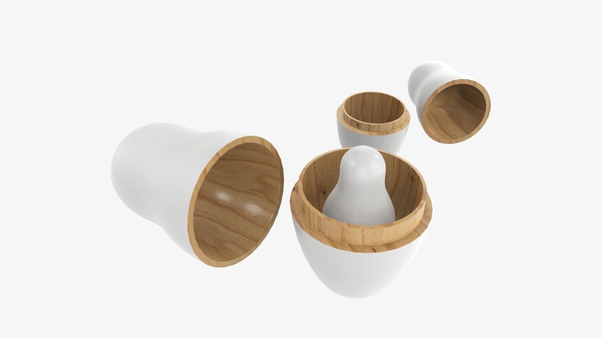 Nesting doll set Matryoshka open mockup 3D model | CGTrader