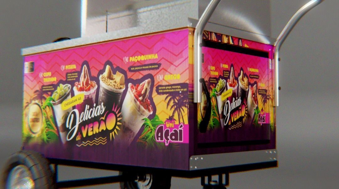 acai cart 3D model | CGTrader