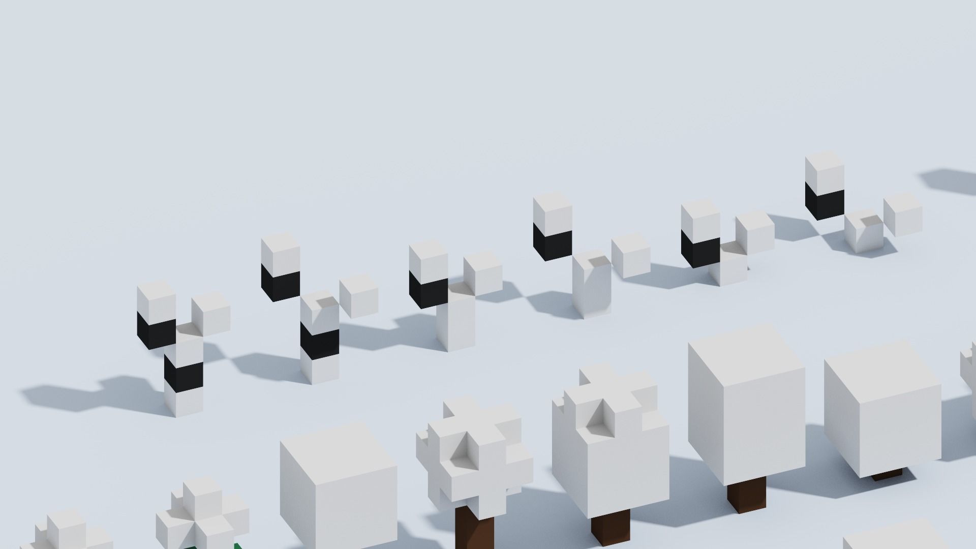 3D model Voxel Tiny Winter Forest VR / AR / low-poly | CGTrader