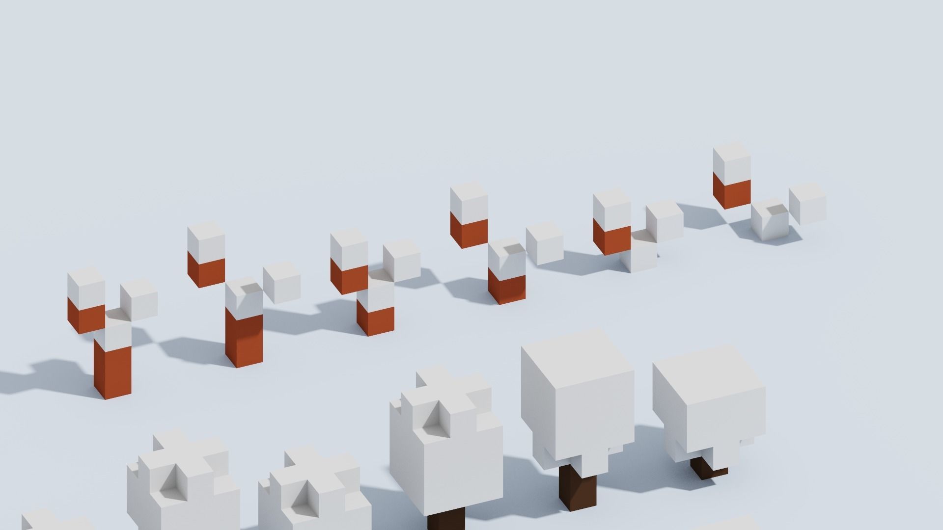 3D model Voxel Tiny Winter Forest VR / AR / low-poly | CGTrader