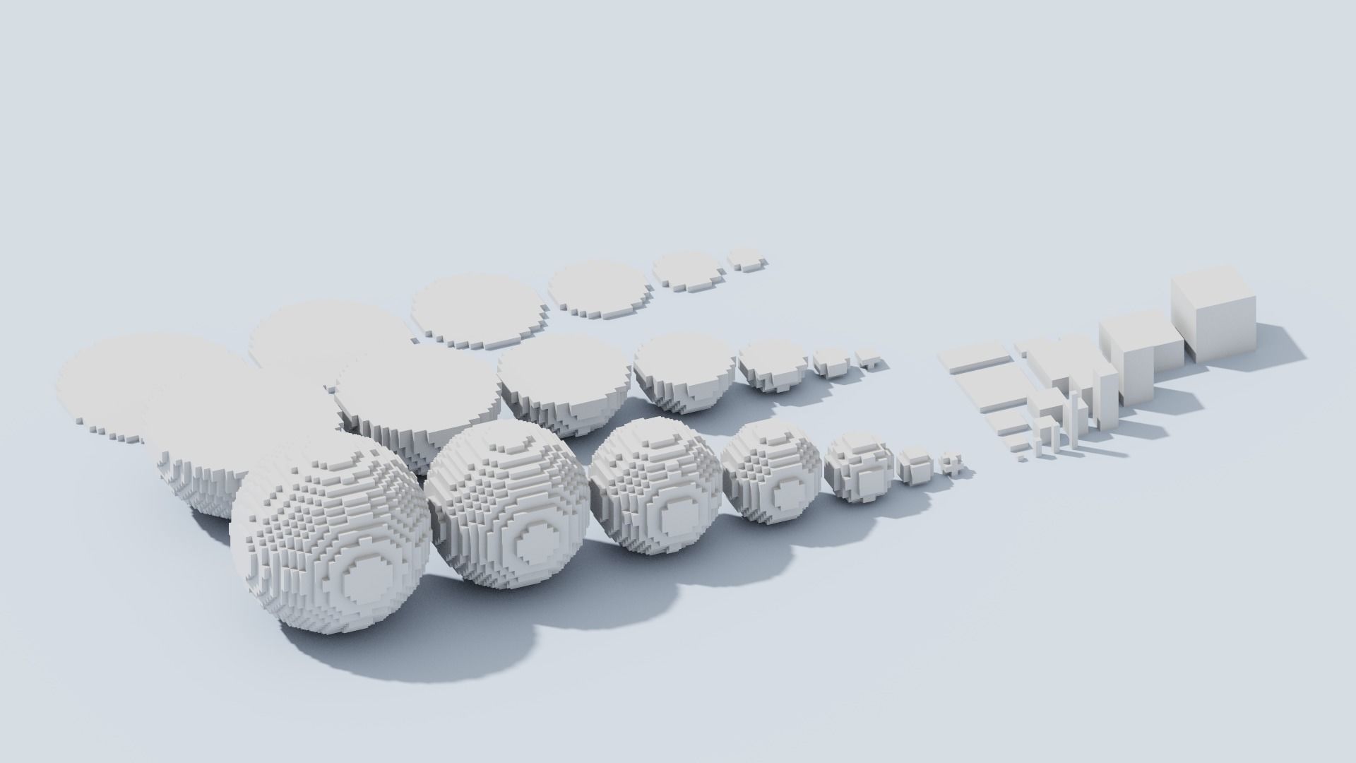 3D model Voxel Geometric Shapes VR / AR / low-poly | CGTrader